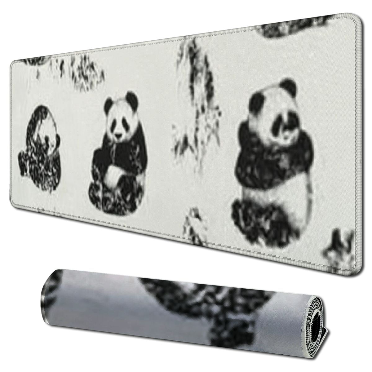 Giant Pandas Large Gaming Mouse Pad Desk Keyboard Pad Keyboard Mouse ...