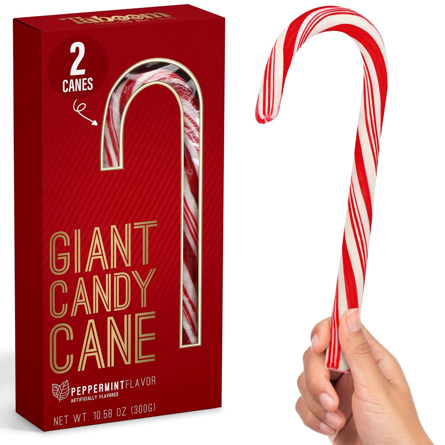 Taboom Giant Candy Cane Sticks 2 pack Gift Box, 10 inch Peppermint ...
