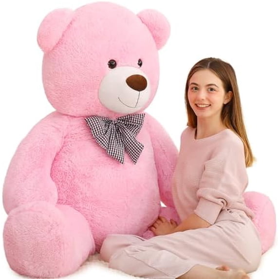 Giant Pink Teddy Bear 55 inch Life Size Big Bear Large Stuffed Animals ...