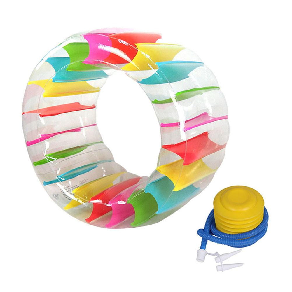 Giant Pool Inflatable Roller Float,65'' Portable Colorful Water Wheel ...
