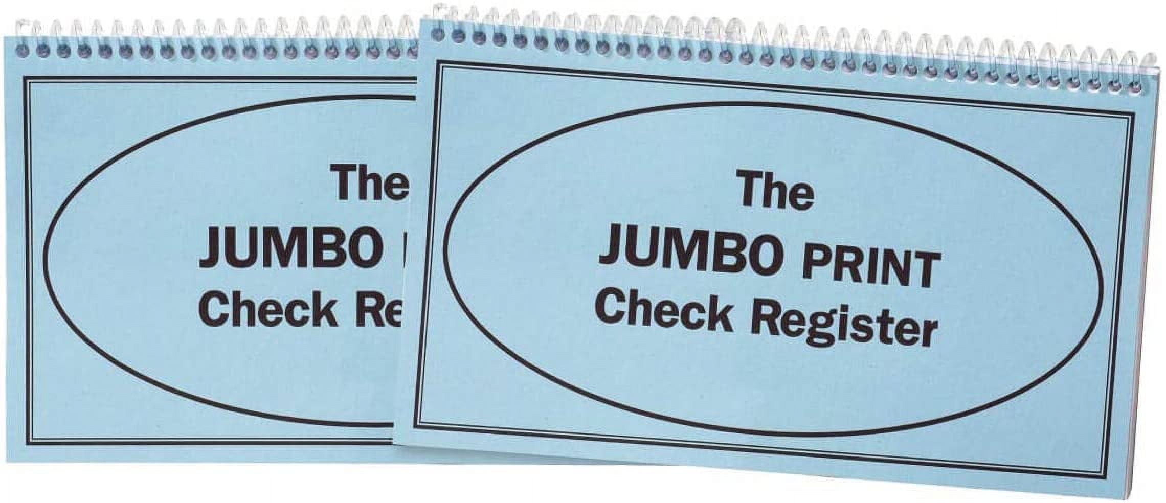 Giant Print Check Registers, Set of 2, Blue, Checkered - Walmart.com