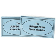 5 Pack Large Print Checkbook Transaction Register, Easy to Fit Inside ...