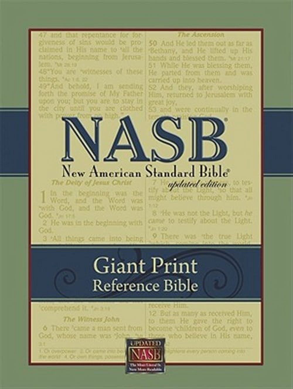 Pre-Owned Giant Print Reference Bible-NASB (Paperback) 1581351070 ...