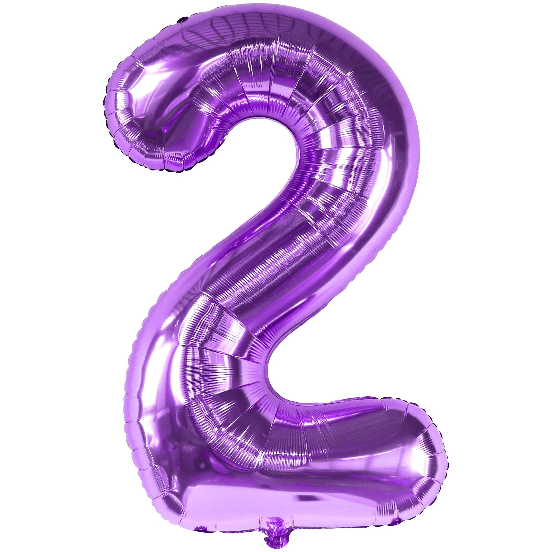 Giant Purple 2 Balloon Set - Two The Moon Birthday Decorations Kit for ...