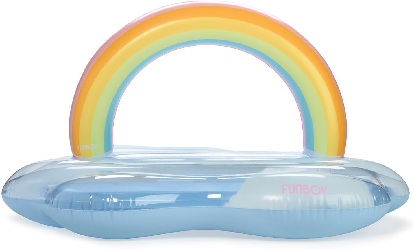 Giant Rainbow Cloud Pool Float 6 FT Long with Large Arching Rainbow and ...