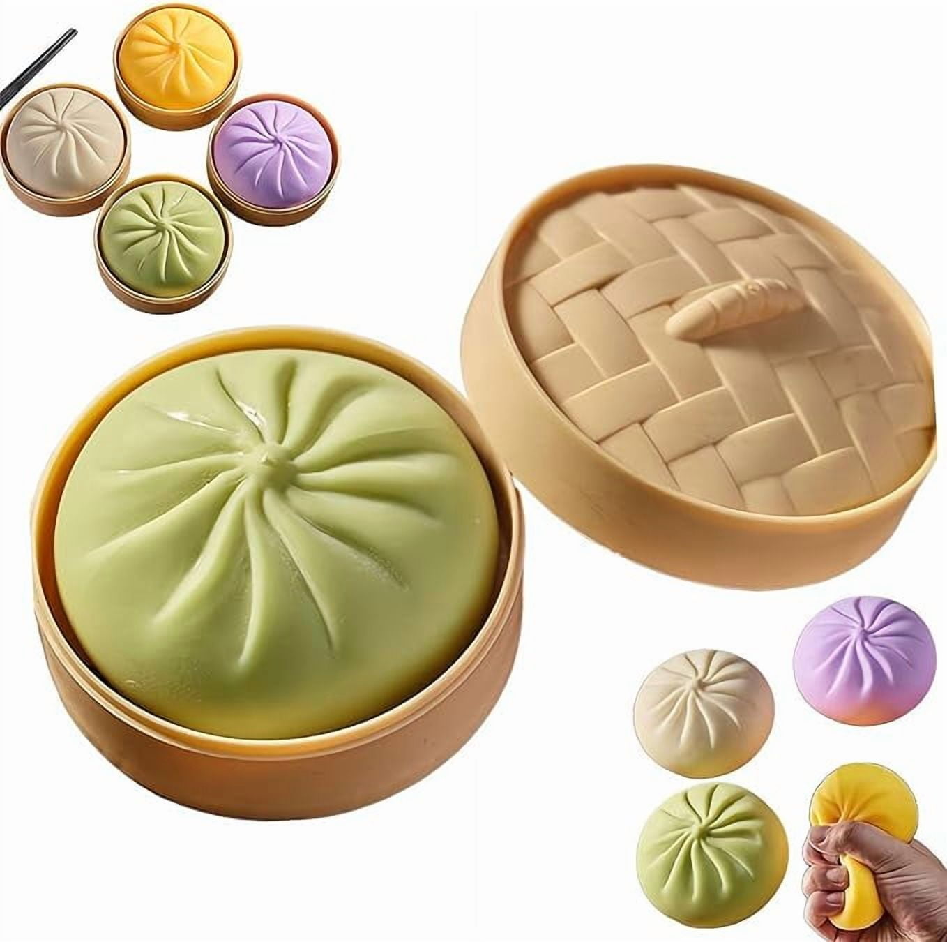 Giant Rainbow Dumpling Sensory Toy, Squeeze Dough Ball Squishy Fidget ...