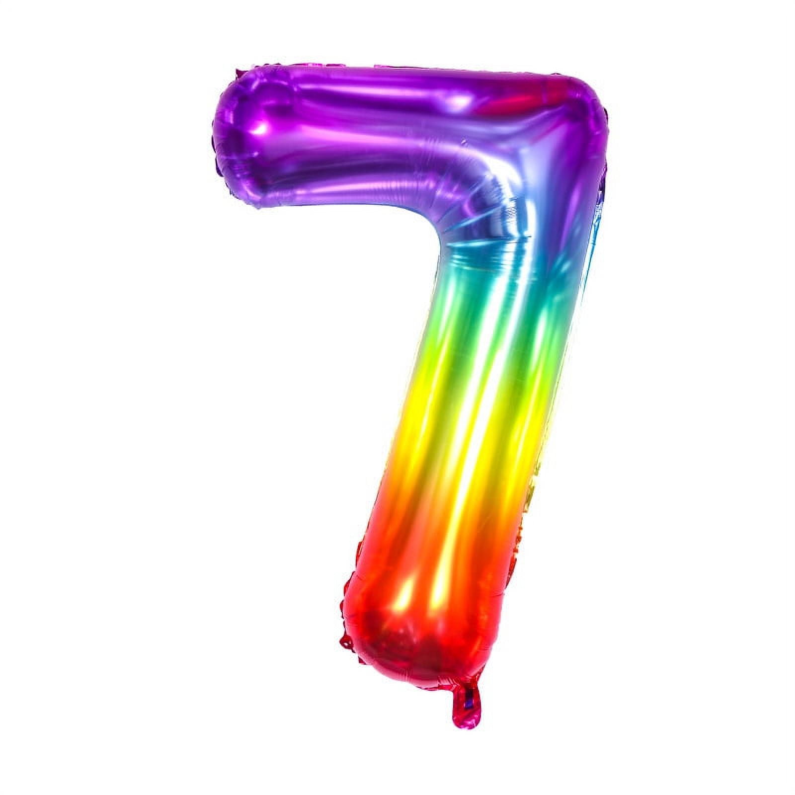 Giant Rainbow Jelly Number - Large, 40 Inch | Rainbow Birthday ...