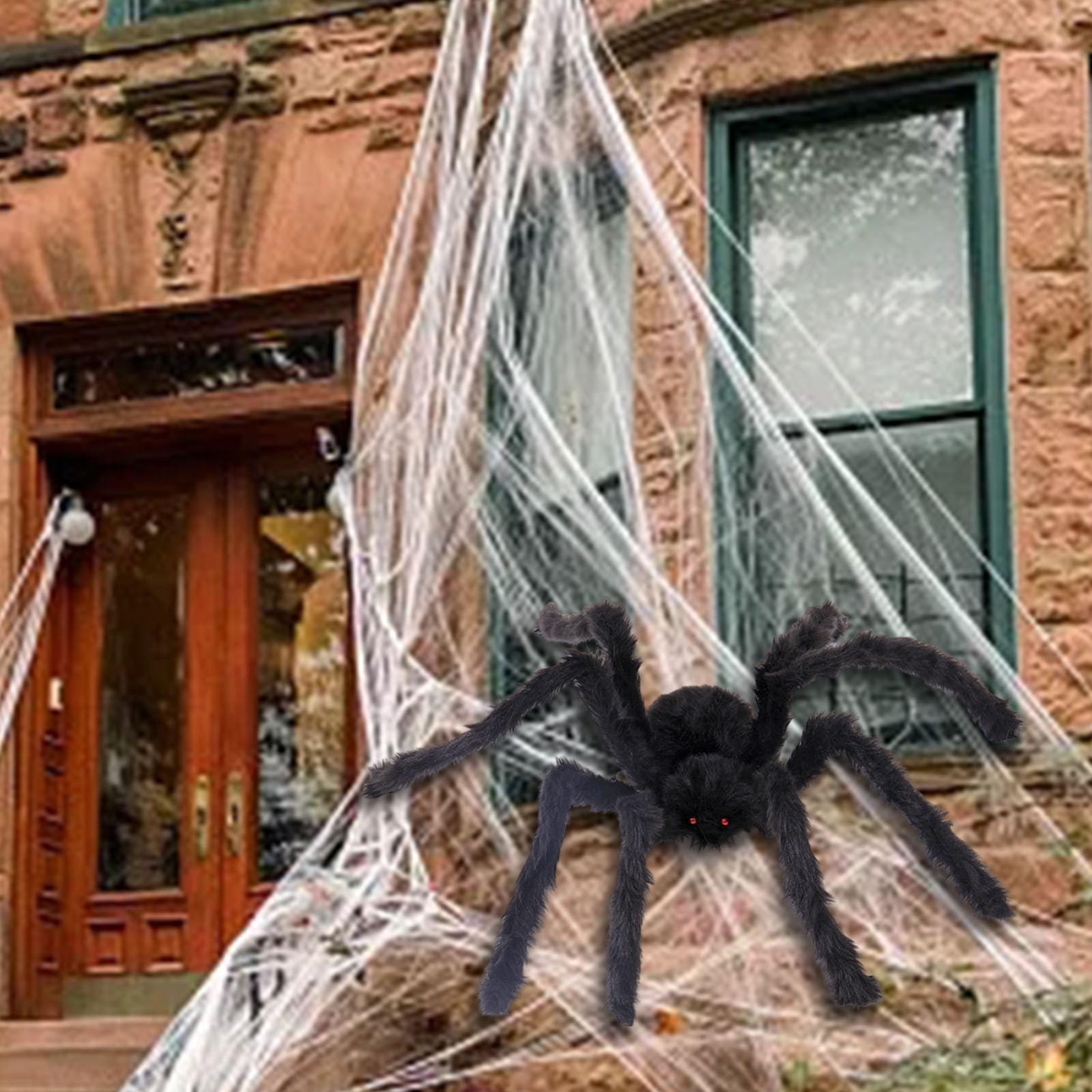 Giant Realistic Hairy Spider Halloween Decorations for Outdoor – Creepy ...