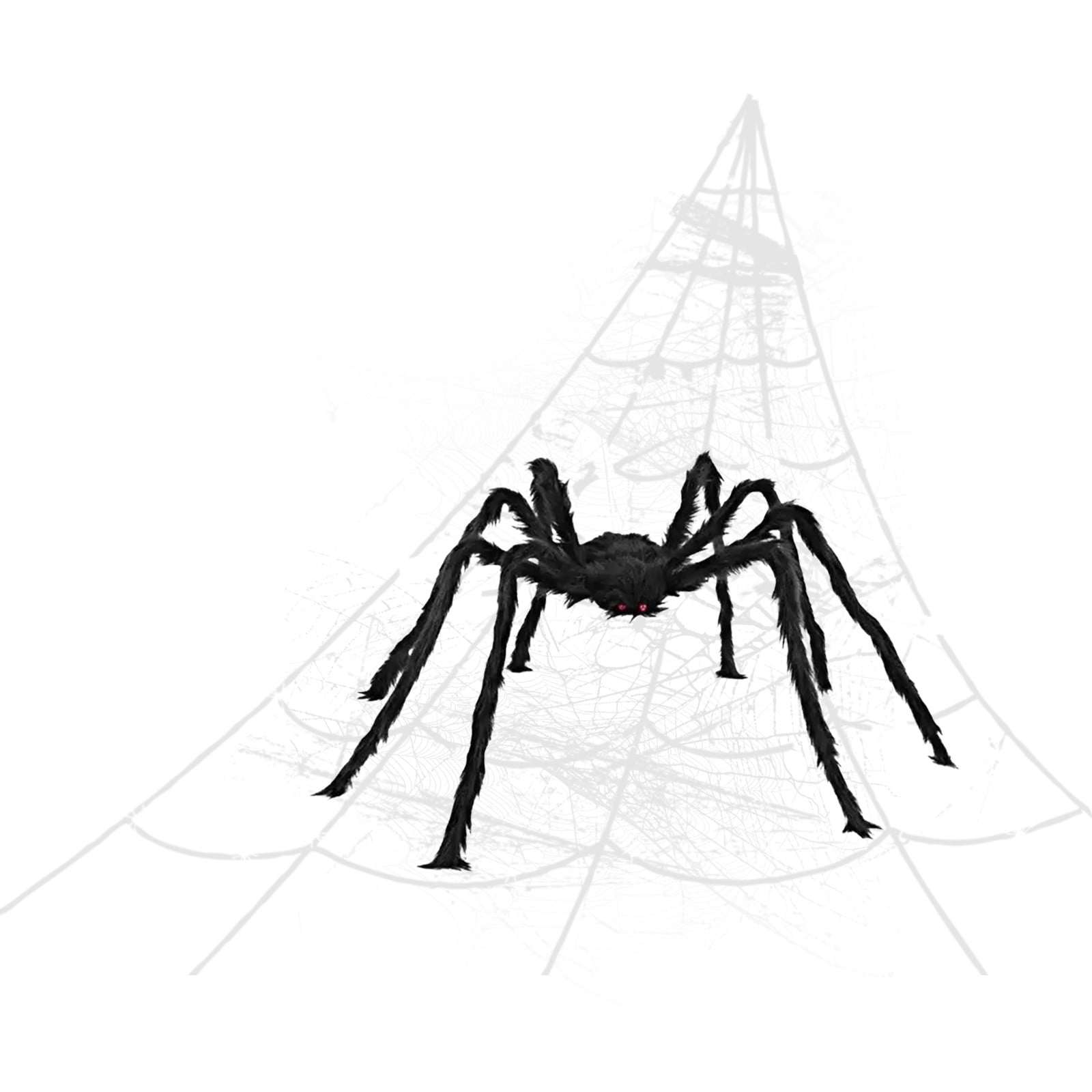 Giant Realistic Spider Web Decor Set with Jumbo Fake Spider, Extra ...