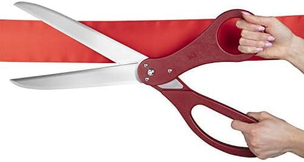 Giant Ribbon Cutting Scissor Set with Red Satin Ribbon Included - 25 ...