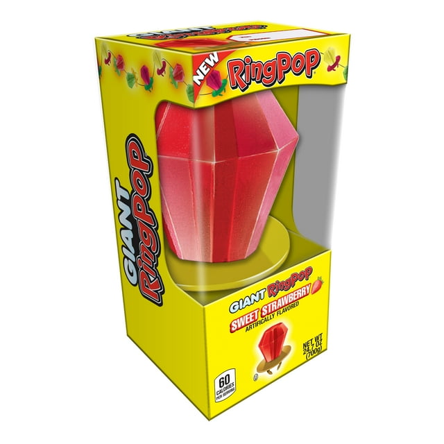 Giant Ring Pop Topps Sweet Strawberry 24.7 oz - Walmart.com