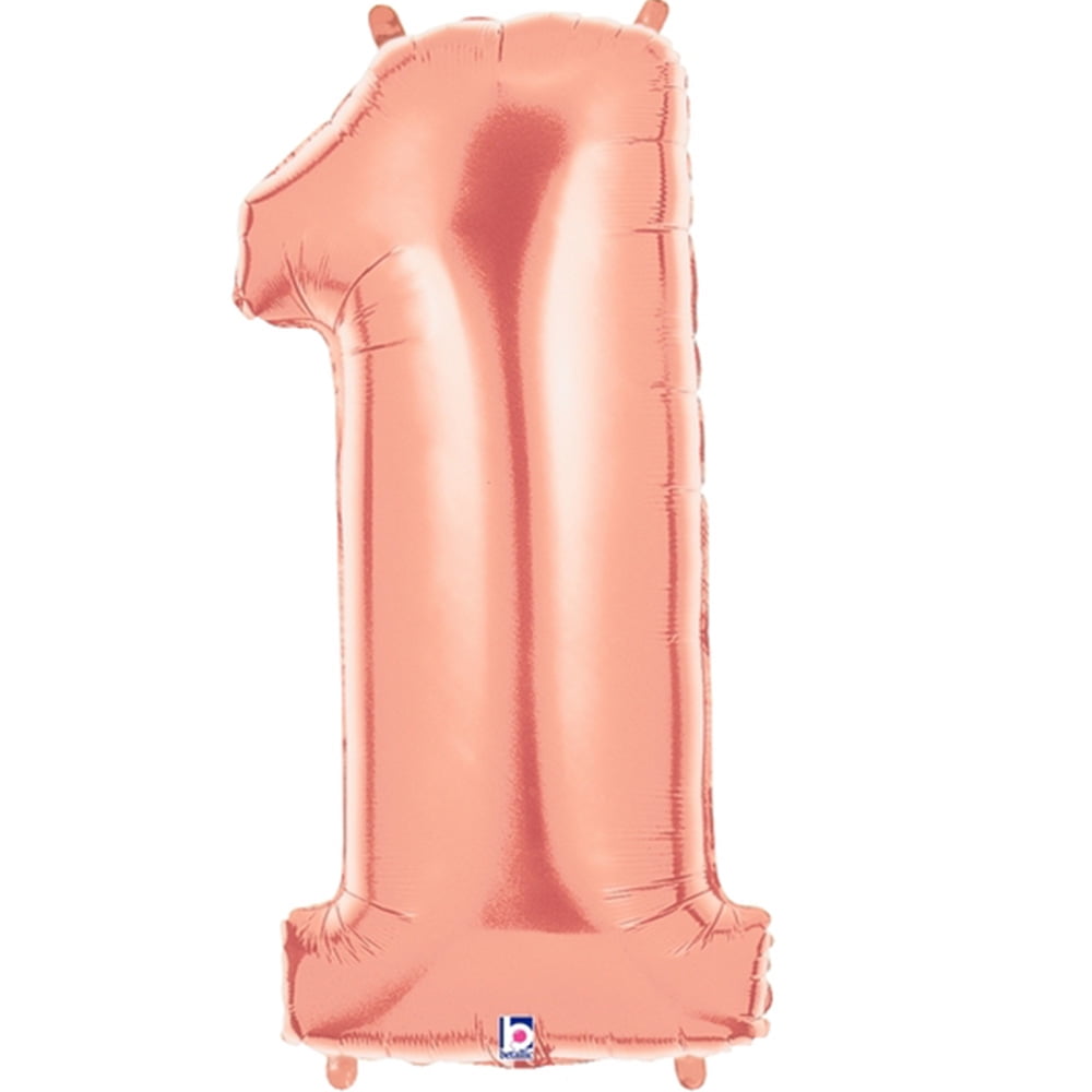 Giant Rose Gold Number 1 Foil Balloon 40" - Walmart.com
