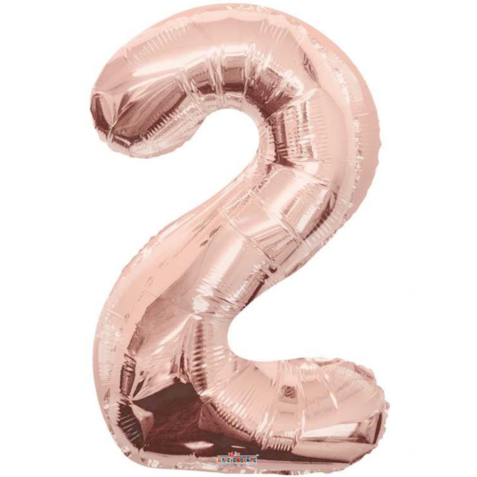Giant Rose Gold Number 2 Foil Balloon 34" - Walmart.com