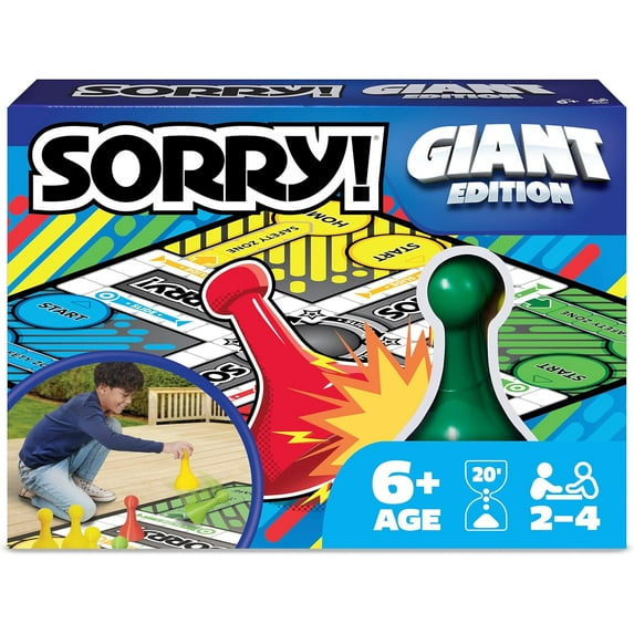 Giant SORRY! Classic Family Board Game Indoor Outdoor Retro Party ...