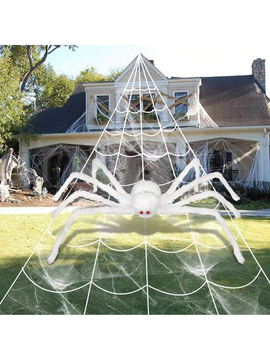 Giant Scary Hairy Spider Prop 35.4 Inch Realistic - Weather-Resistant ...