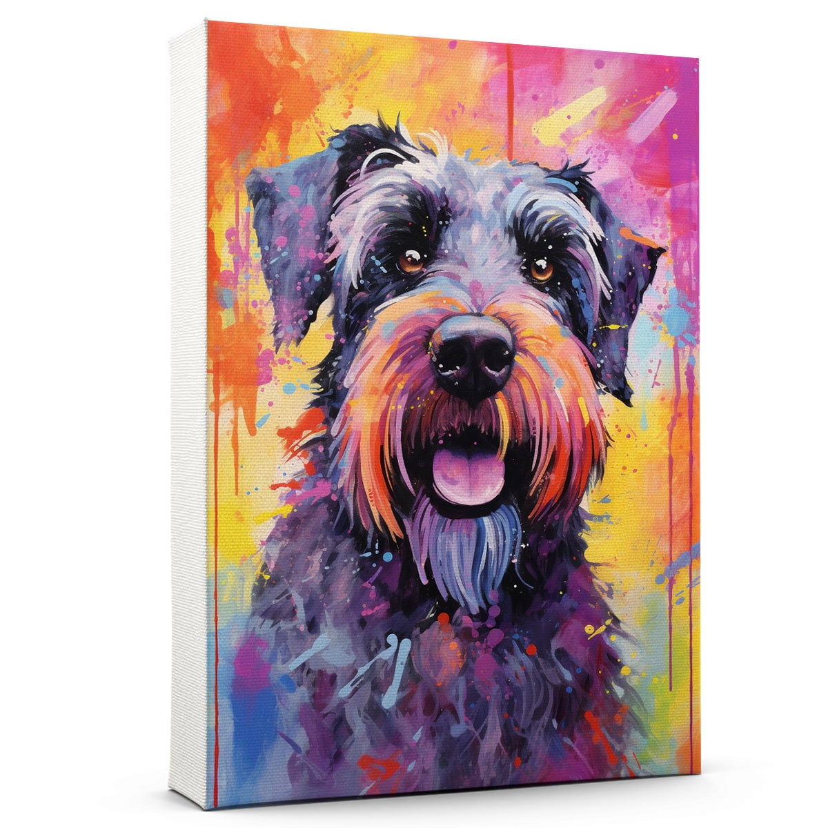 Giant Schnauzer Canvas Wall Art Famous Oil Paintings Monets Watercolor ...