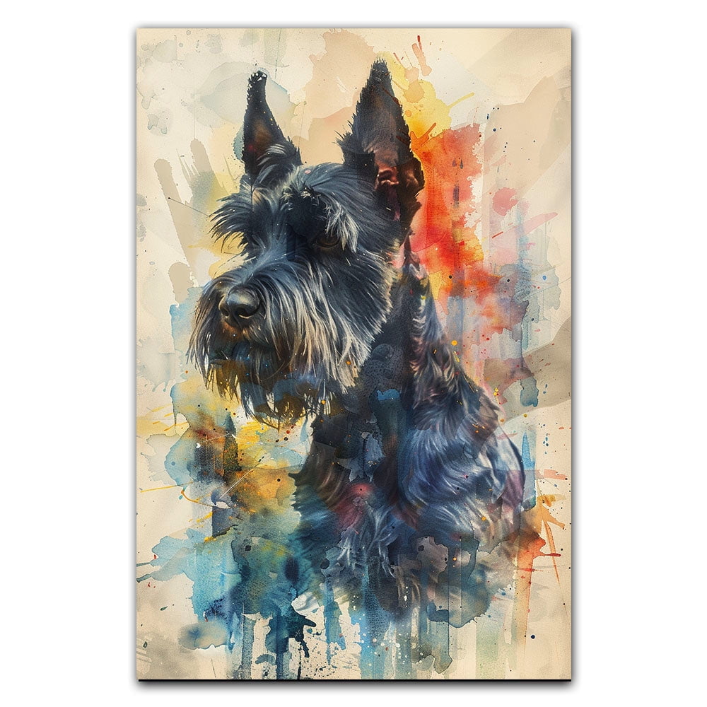 Giant Schnauzer Dog Art Print Poster, Wall art Painting Decor Giant ...