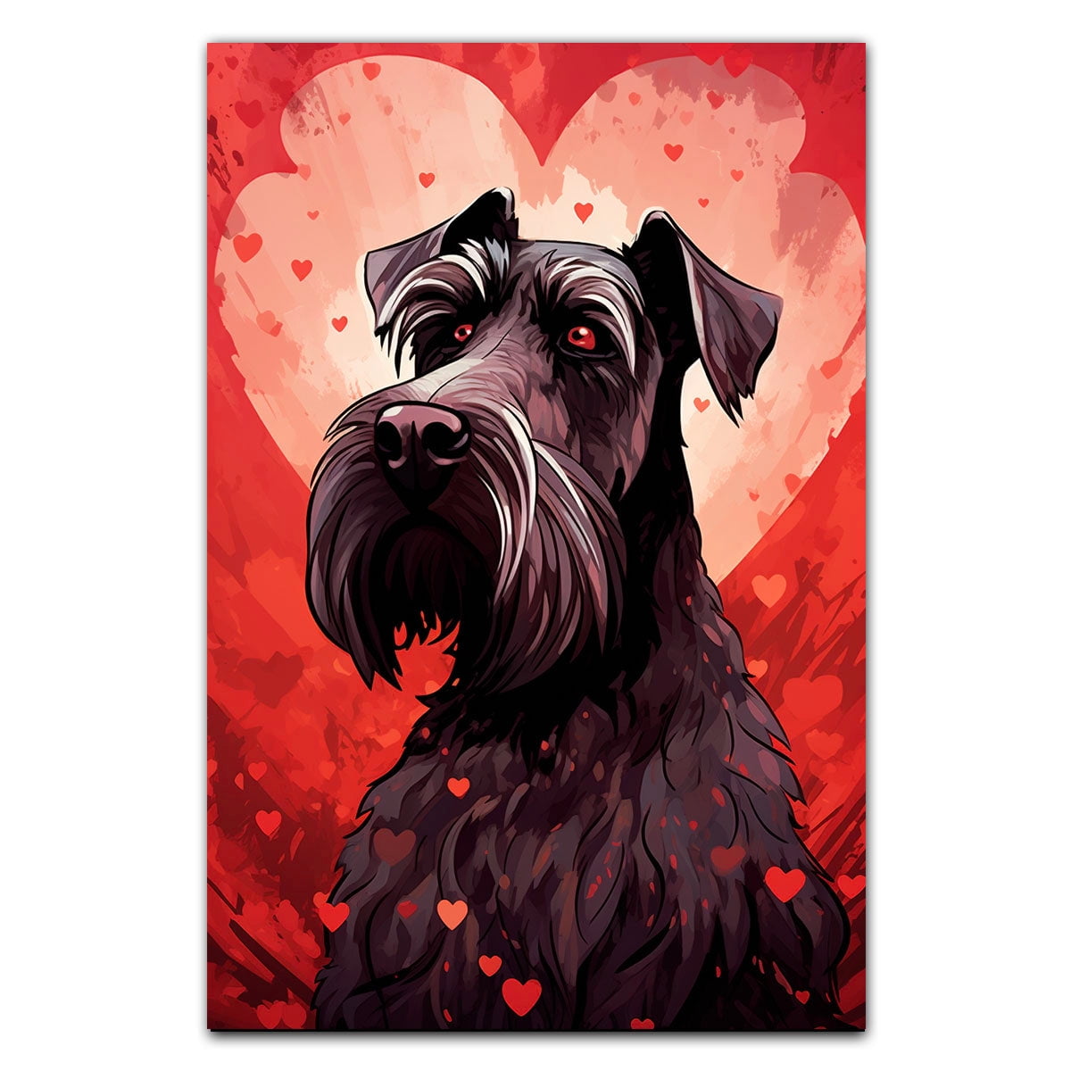 Giant Schnauzer Dog with Heart Red Valentine Gifts for Mom/Grandma/Wife ...