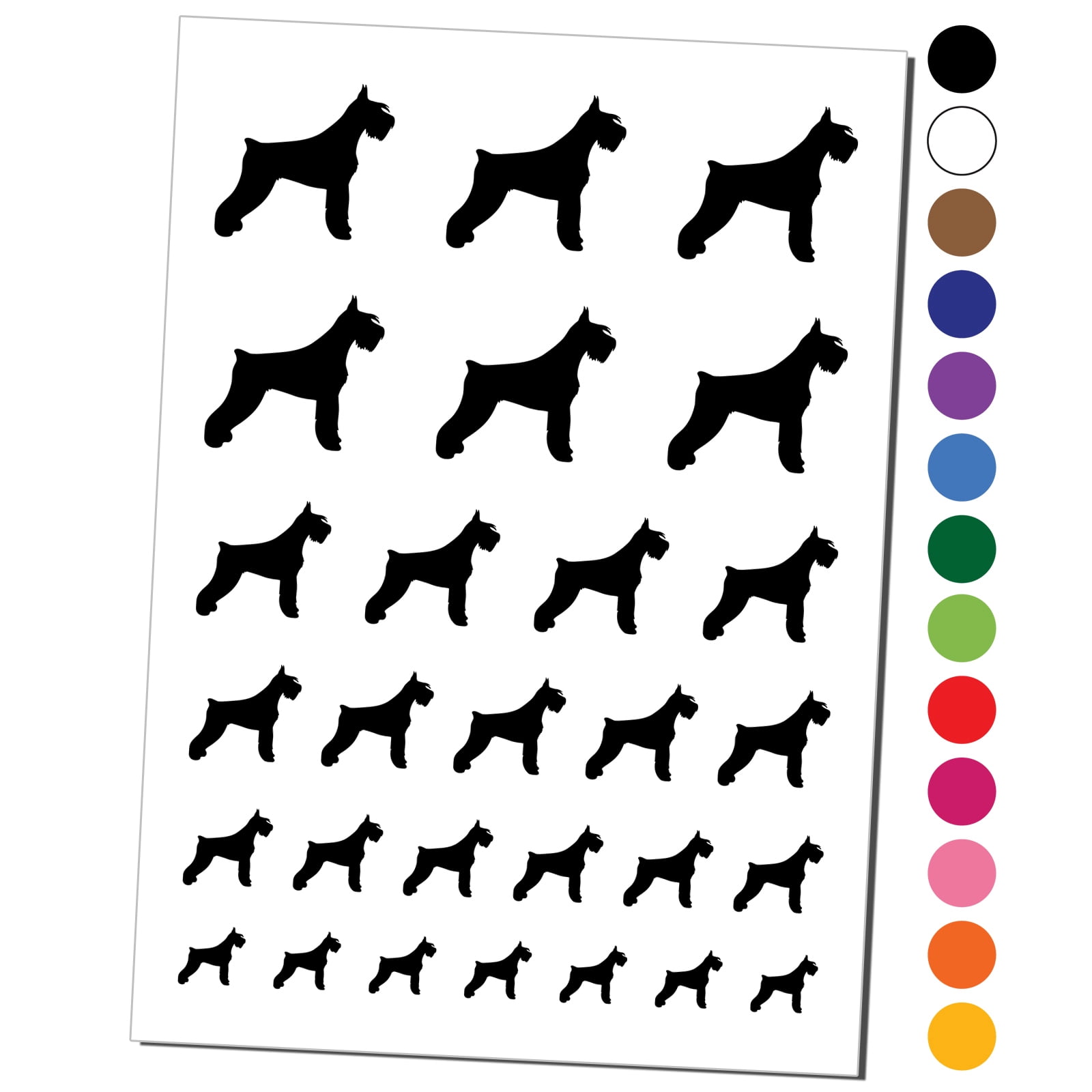 Giant Schnauzer Dog Solid Water Resistant Temporary Tattoo Set Fake ...