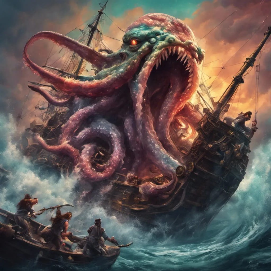 Giant Sea Monster 500 pieces of adult wooden puzzle - children's home ...