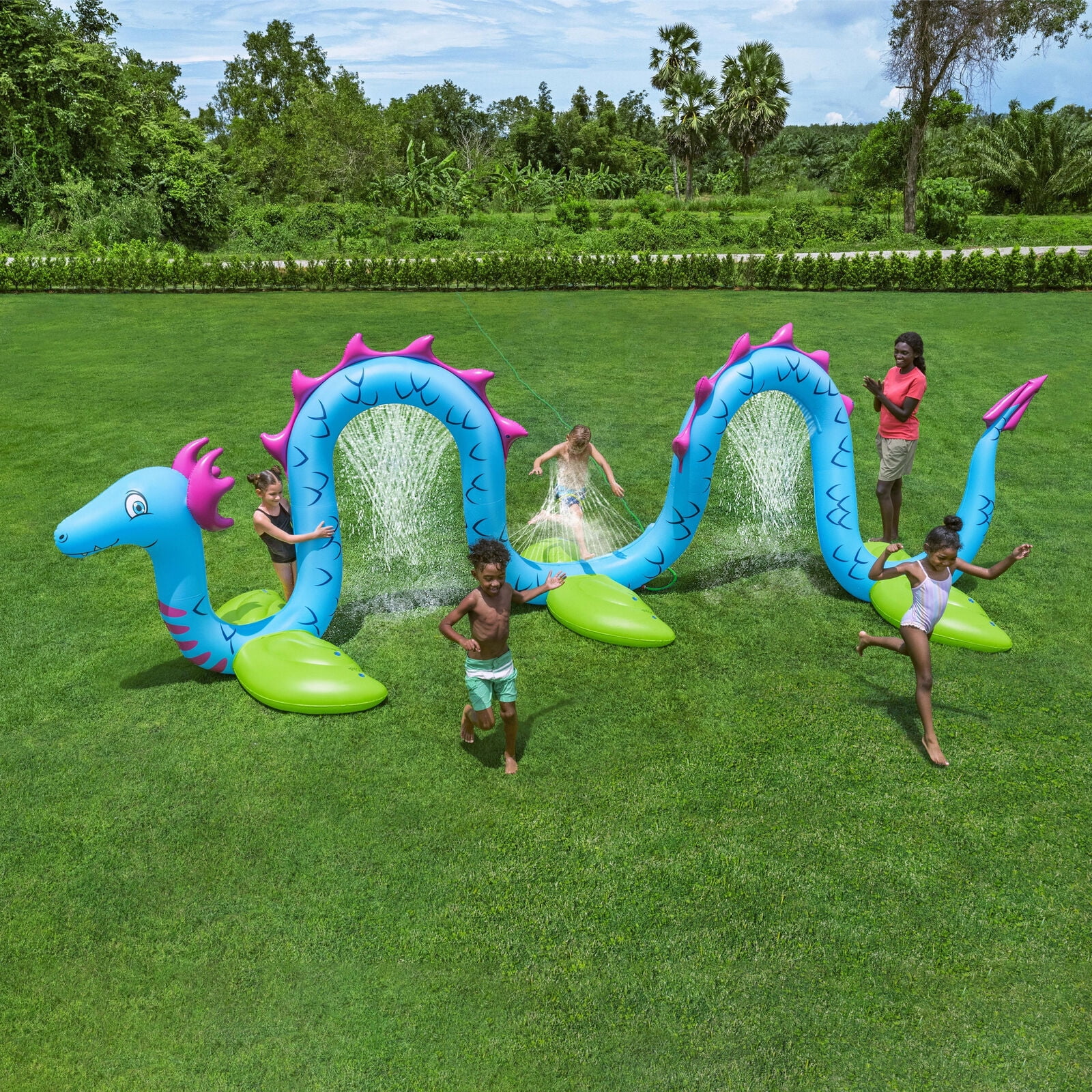Giant Sea Serpent Water Splash Fun Toy: Summer Inflatable Sprinkler for ...