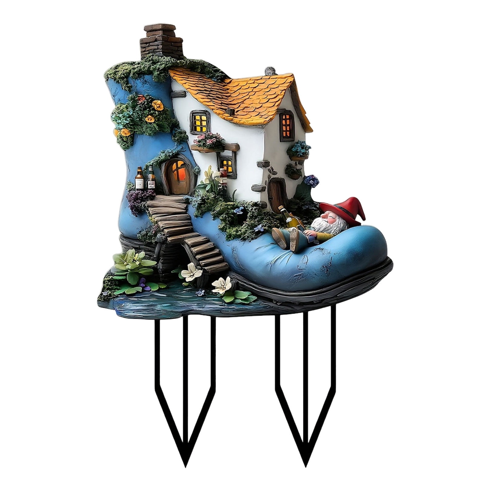 Giant Shoe 2D Acrylic Garden Backyard Terrace， Boots Acrylic Floor ...