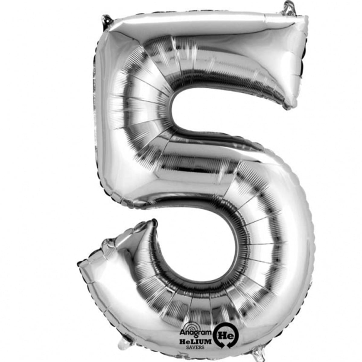 Giant Silver Number 5 Foil Balloon 33" - Walmart.com