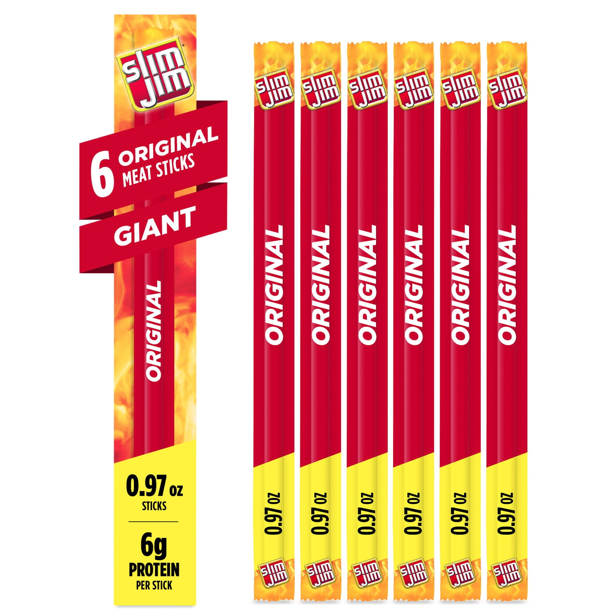 Giant Sized Original Smoked Snack Sticks, Keto Friendly Snack, Meat ...