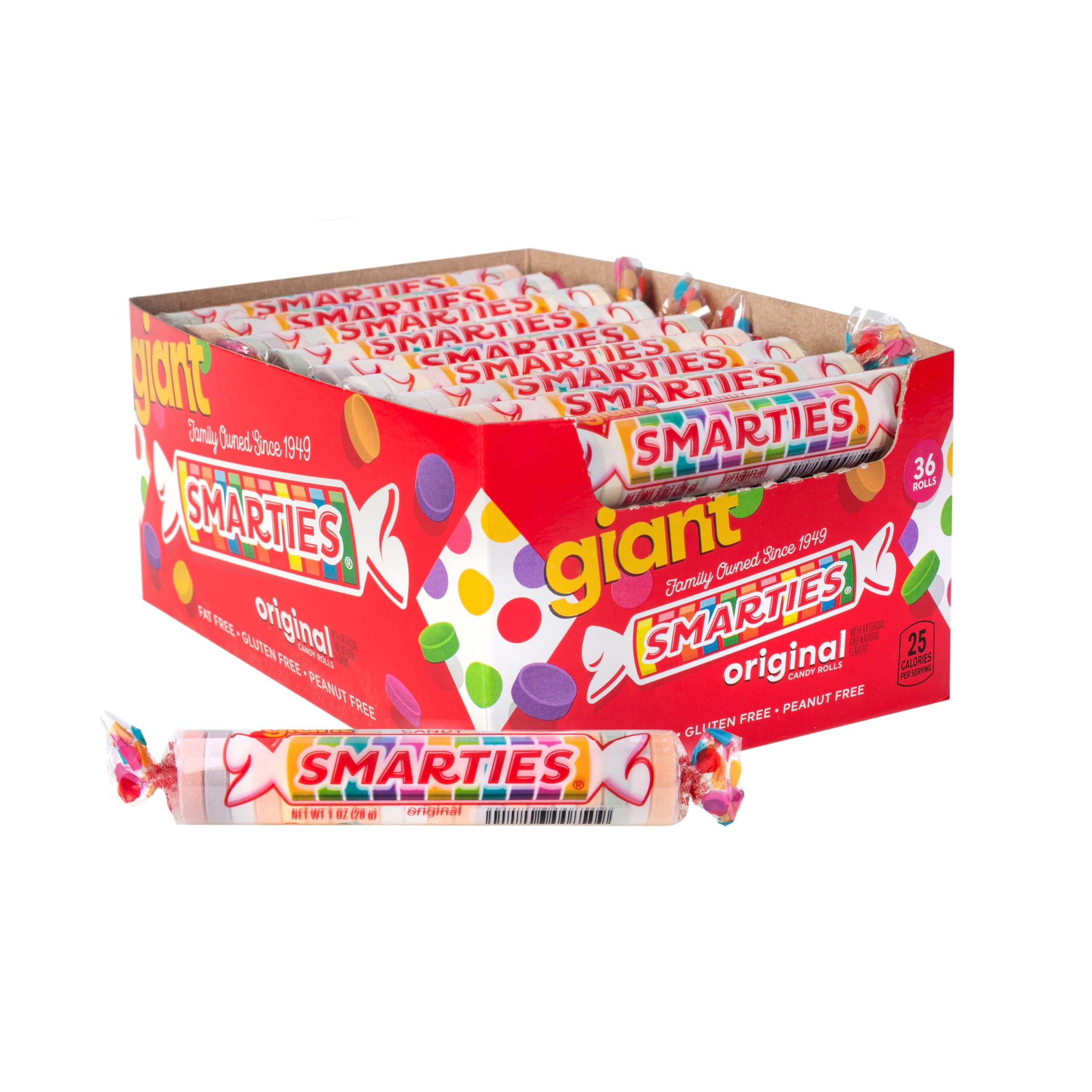 The Hampton Popcorn & Candy Company, Giant Smarties Candy Rolls, Bulk ...