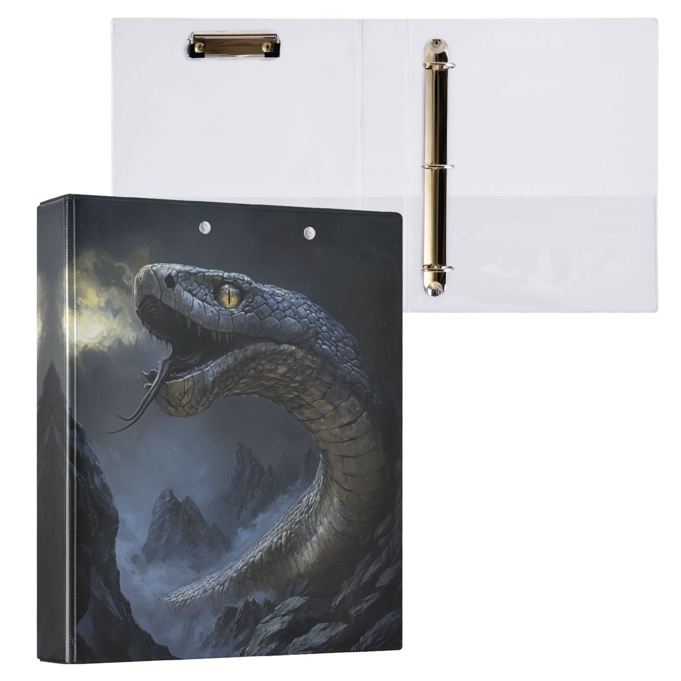 Giant Snake 3 Ring Hardcover Binders 1.5in Round Rings for Letter-Size ...