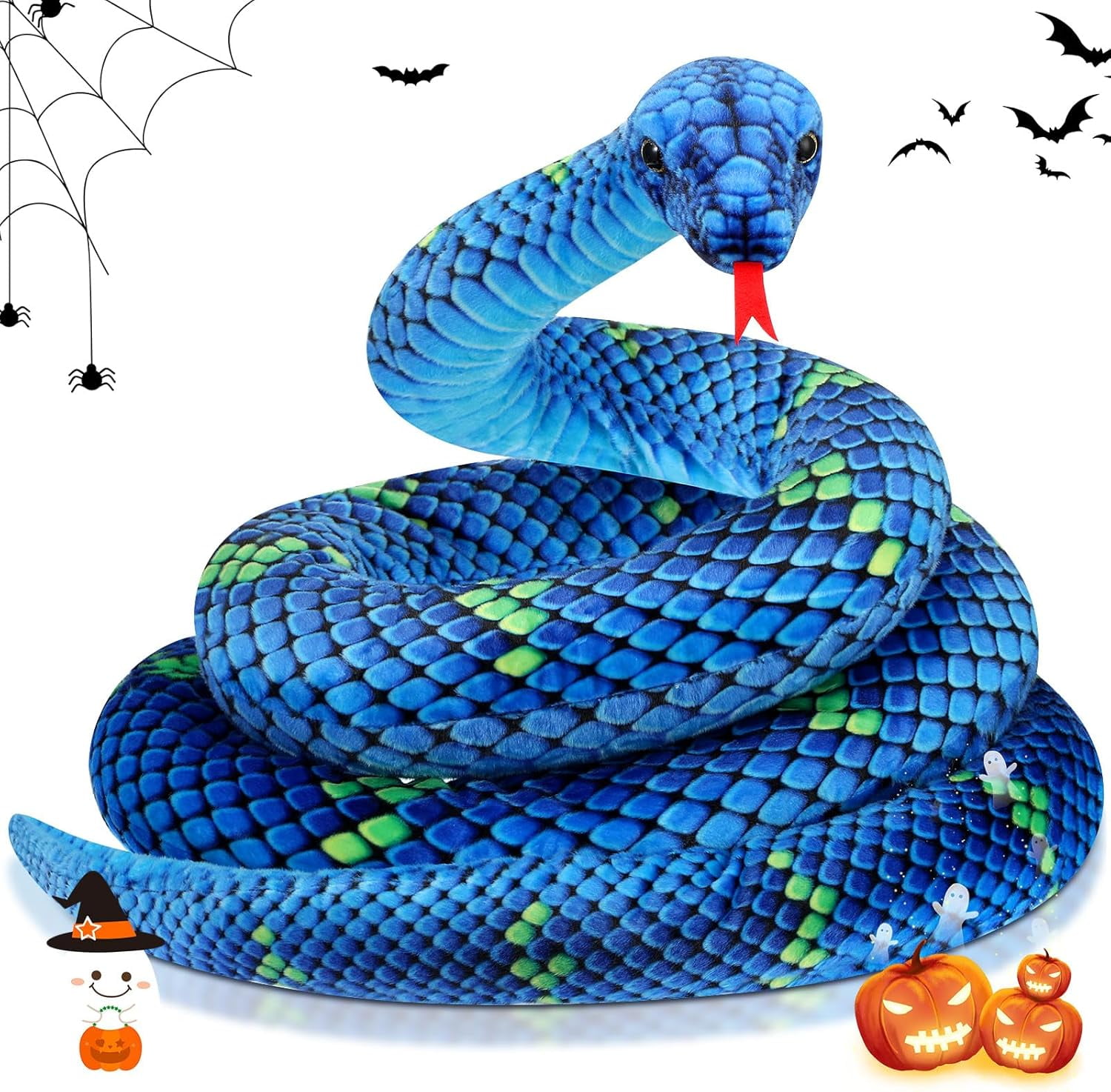 Giant Snake Plush Large Stuffed Animal Snake Realistic Stuffed Snake ...