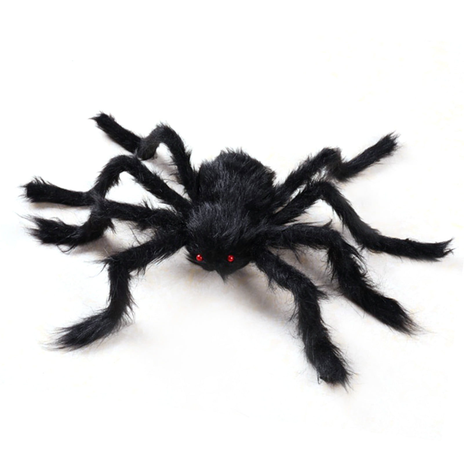 Giant Spider Halloween Posable Black Soft Hairy Spiders Scary ...
