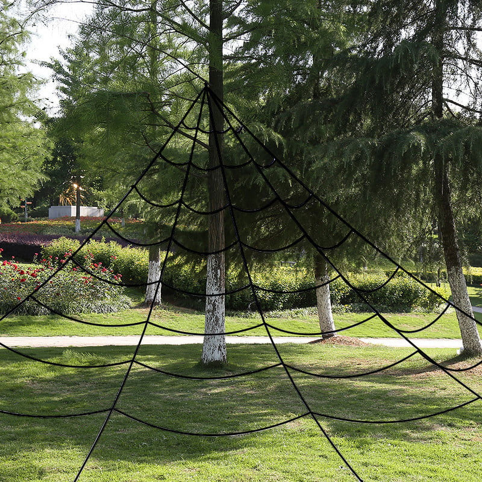 Giant Spider Web Halloween Decorations 23x18 FT Realistic Spider String ...