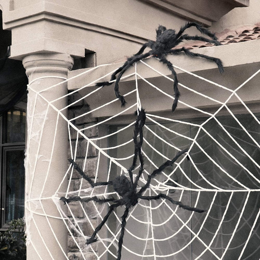 Giant Spider Web Halloween Decorations Outdoor, Halloween Huge Spider ...