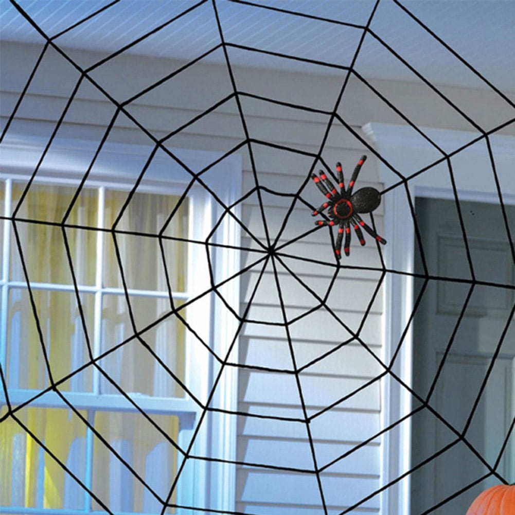 Giant Spider Web Halloween Decorations Outdoor, Halloween Huge Spider ...