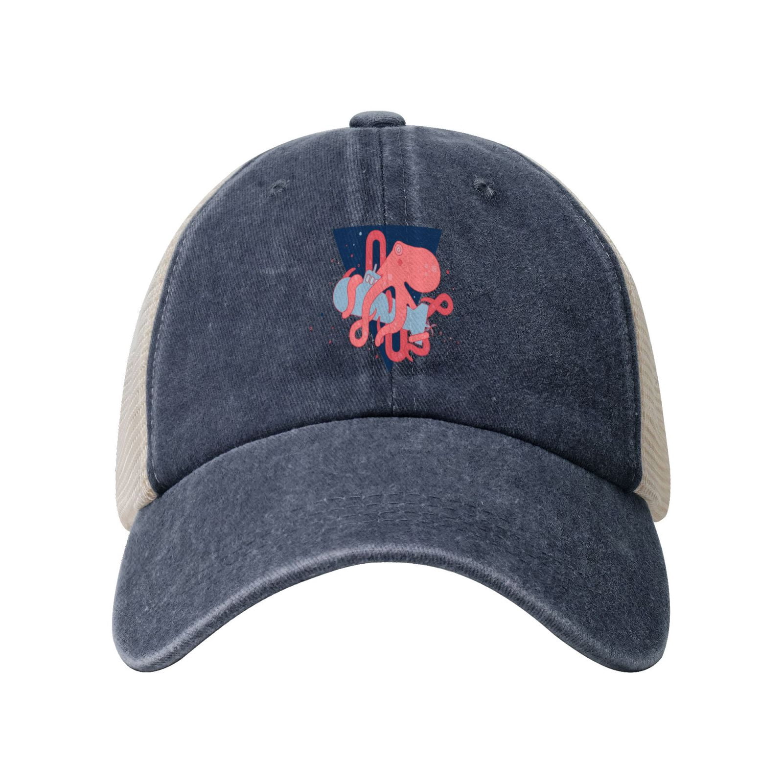 Giant Squid Unisex Cowboy Mesh Baseball Cap Adjustable Vintage Trucker ...