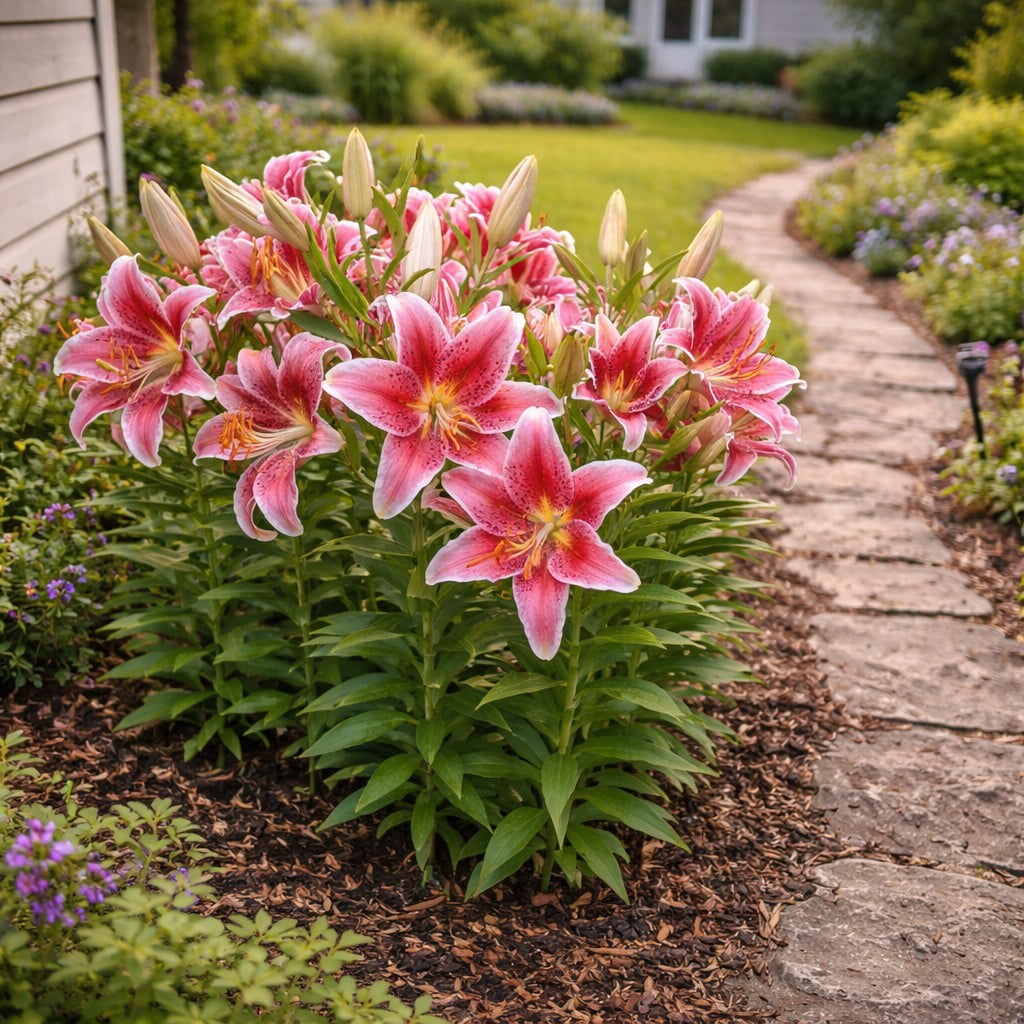 Giant Stargazer Lilies - 12 Bulbs - Pink & White Flowers-Attracts ...