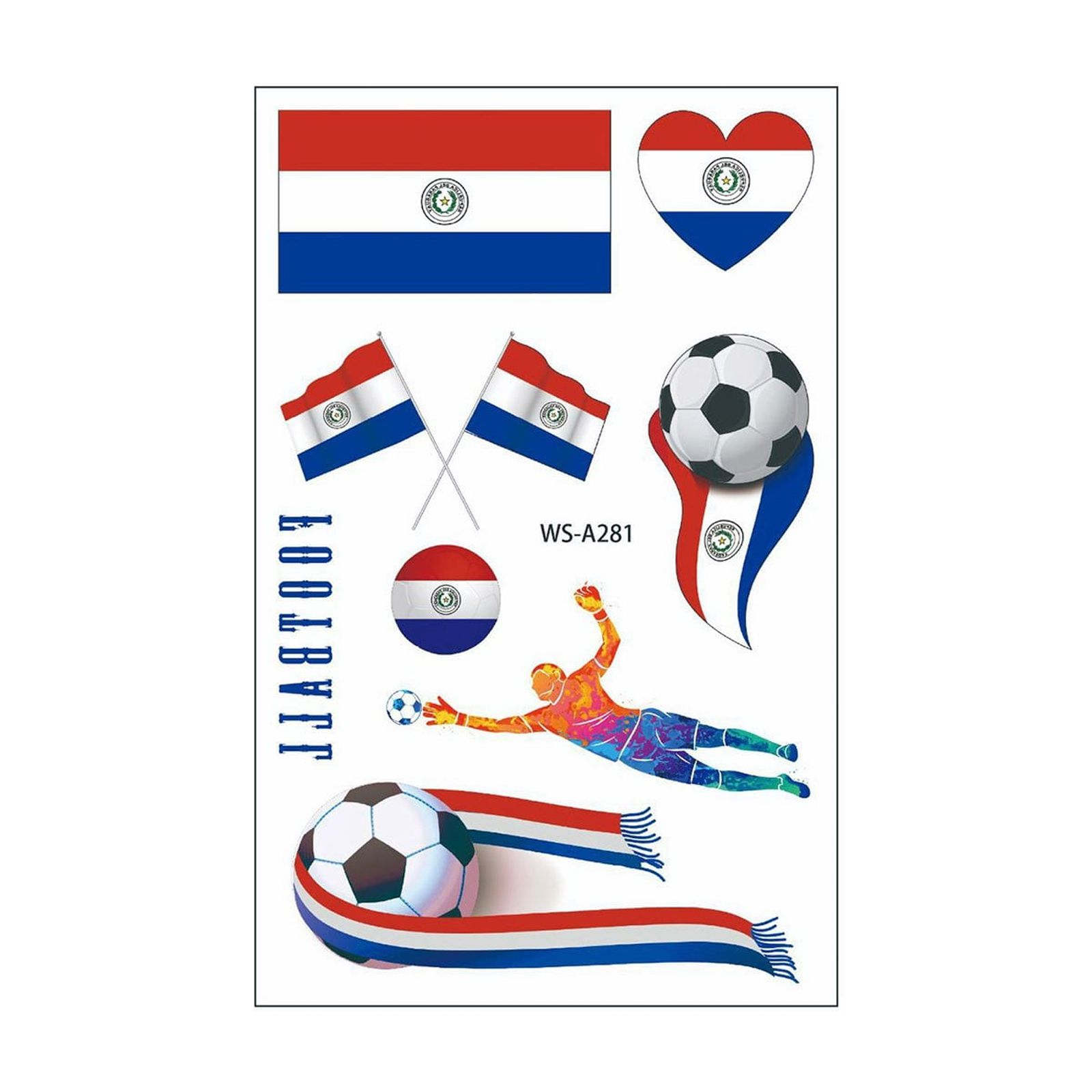 Giant Sticker Pack Football Cup Sticker And Sweat Disposable Face And ...