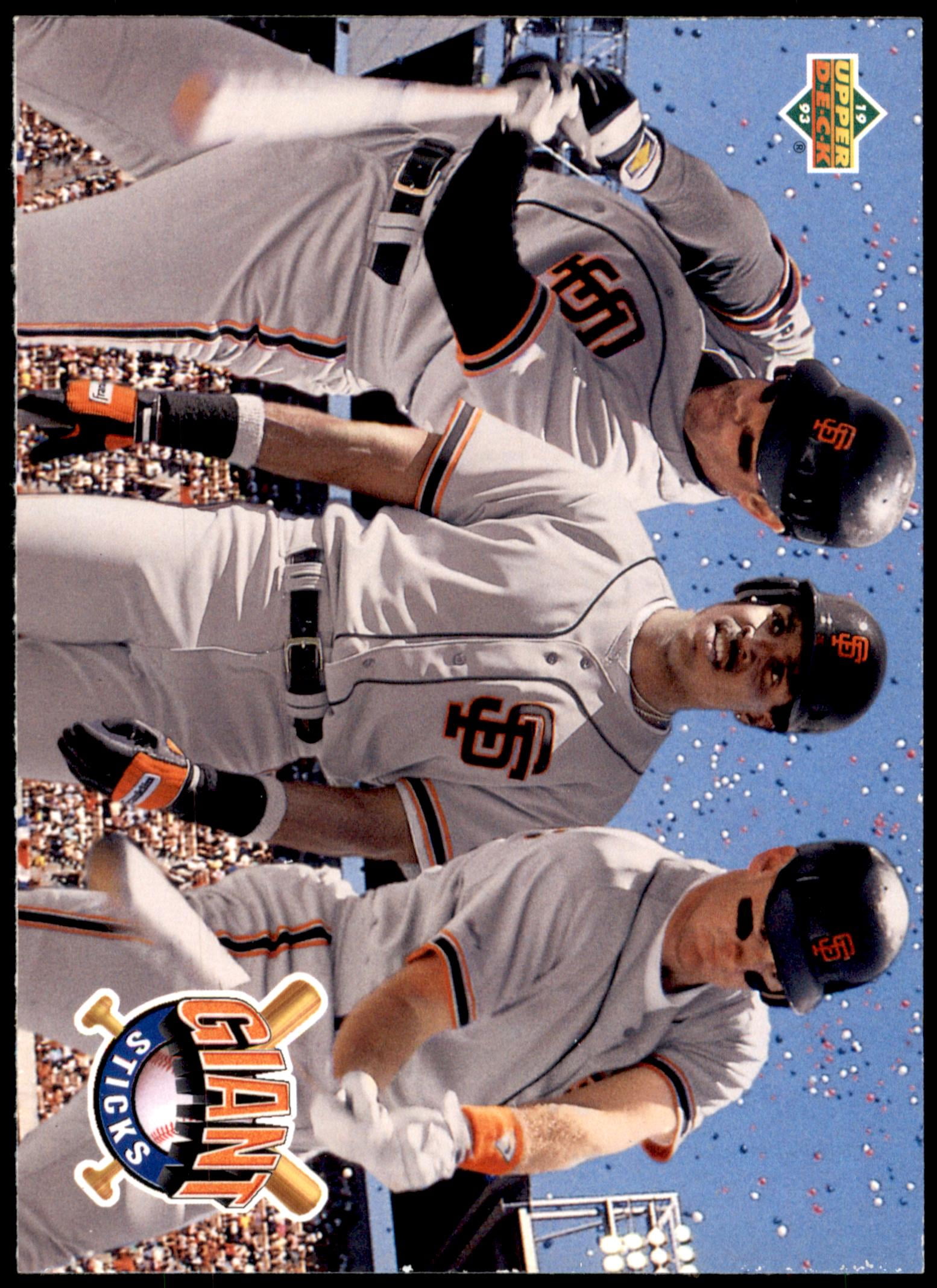 Giant Sticks (Will Clark / Barry Bonds / Matt Williams) #476 1993 Upper ...