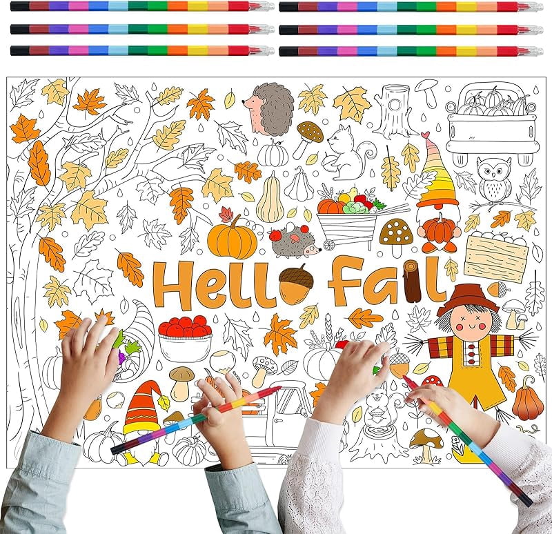 Giant Summer Banner，Beach Coloring Poster Set with Colorful Pens,Large ...