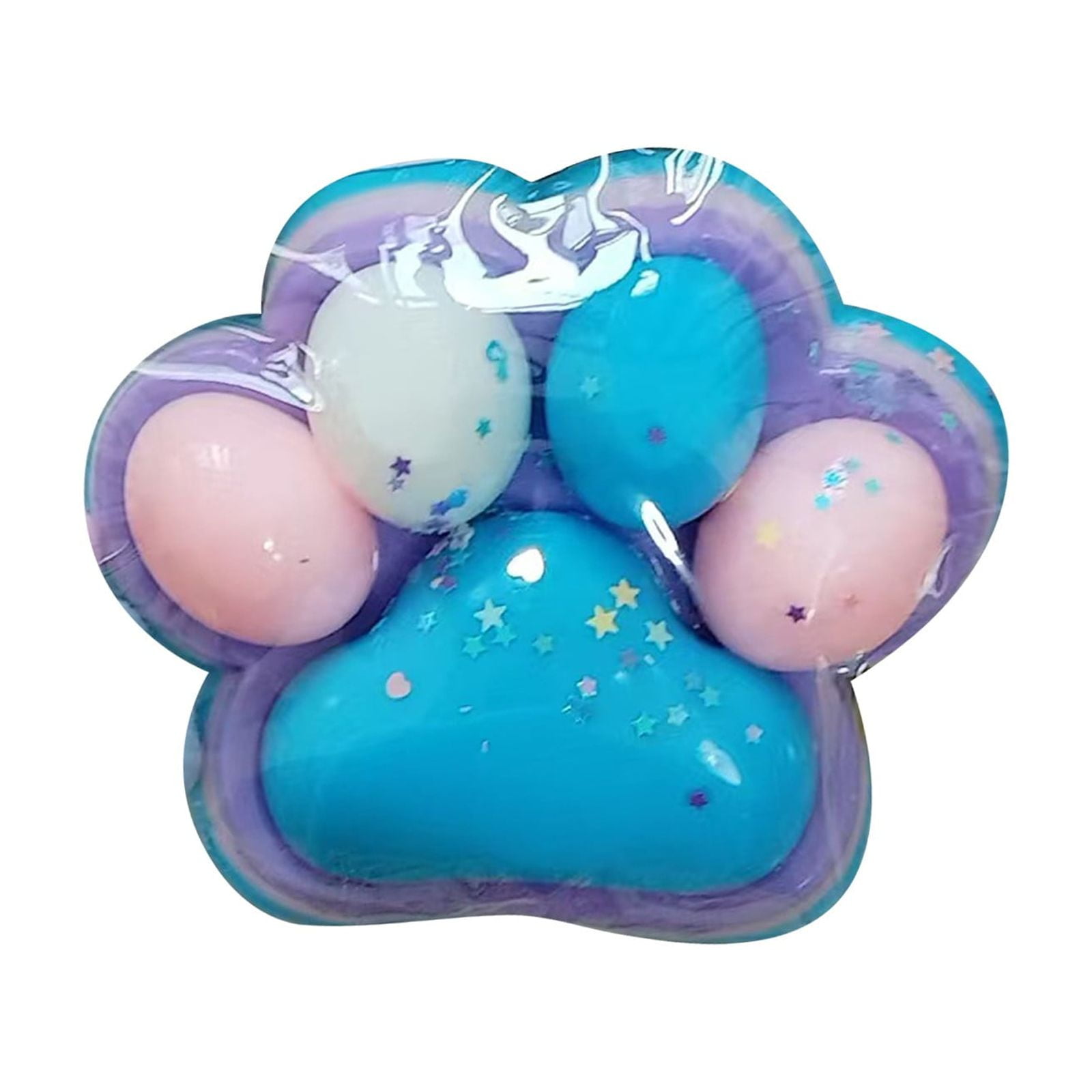 Giant Super Soft Blue Cat Claws Squeeze Toy, Jumbo Sticky Slow Rising ...