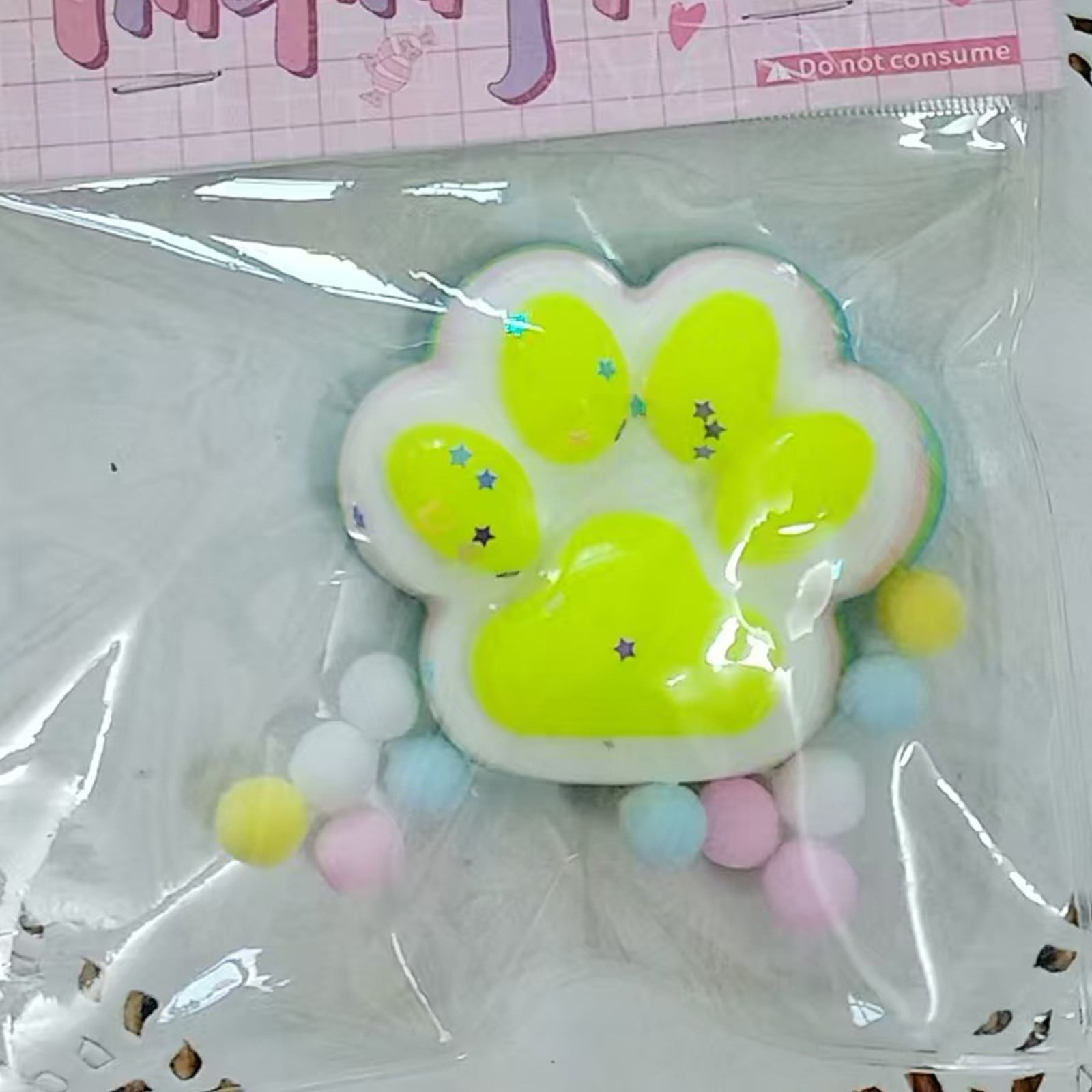 Giant Taba Squishy Paw 2-Pack - Jumbo Transparent Cat Claw Stress ...