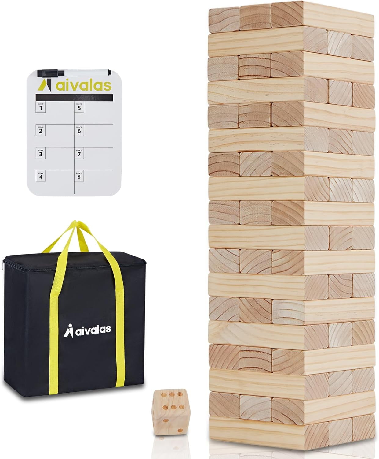 Giant Timber Blocks Games, 56 Blocks Large Tower Outdoor Games ...