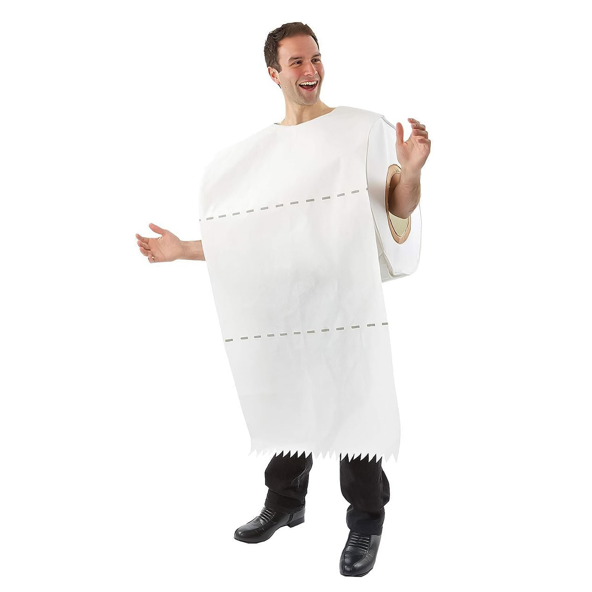 Giant Toilet Paper Roll Adult Halloween Costume | One Size Fits Most ...