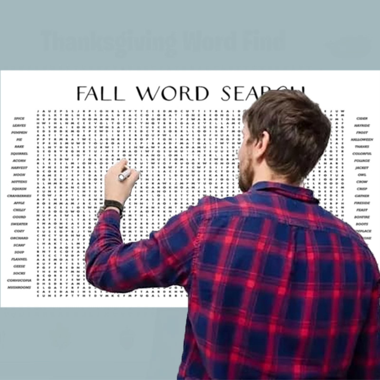 Giant Wall Poster, Poster-Size Word Search,50 Words To Find On This ...