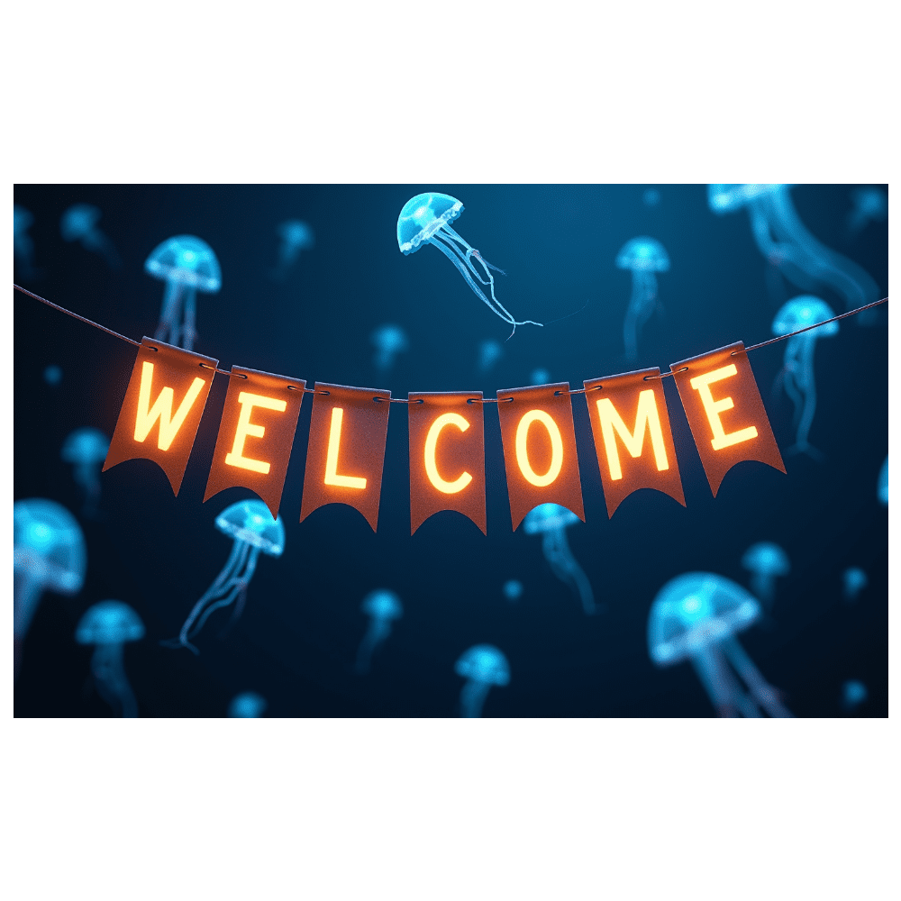 Giant Welcome Banner with Desert Themed Elements Backdrop Party ...