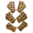 Giant Wooden Dominoes 28-Piece Jumbo Set Natural Wood & Black Numbers ...