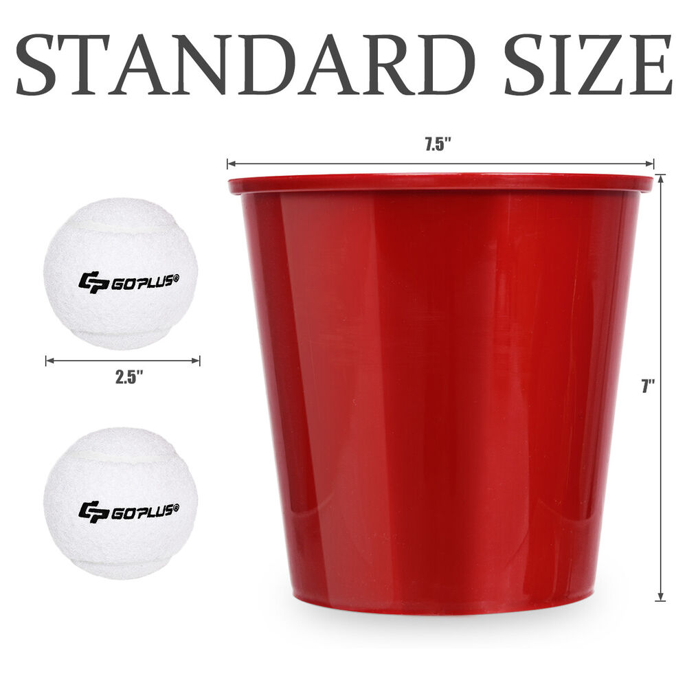 Giant Yard Pong Outdoor Game Bucket Ball Set for Beach BBQ Picnic w ...