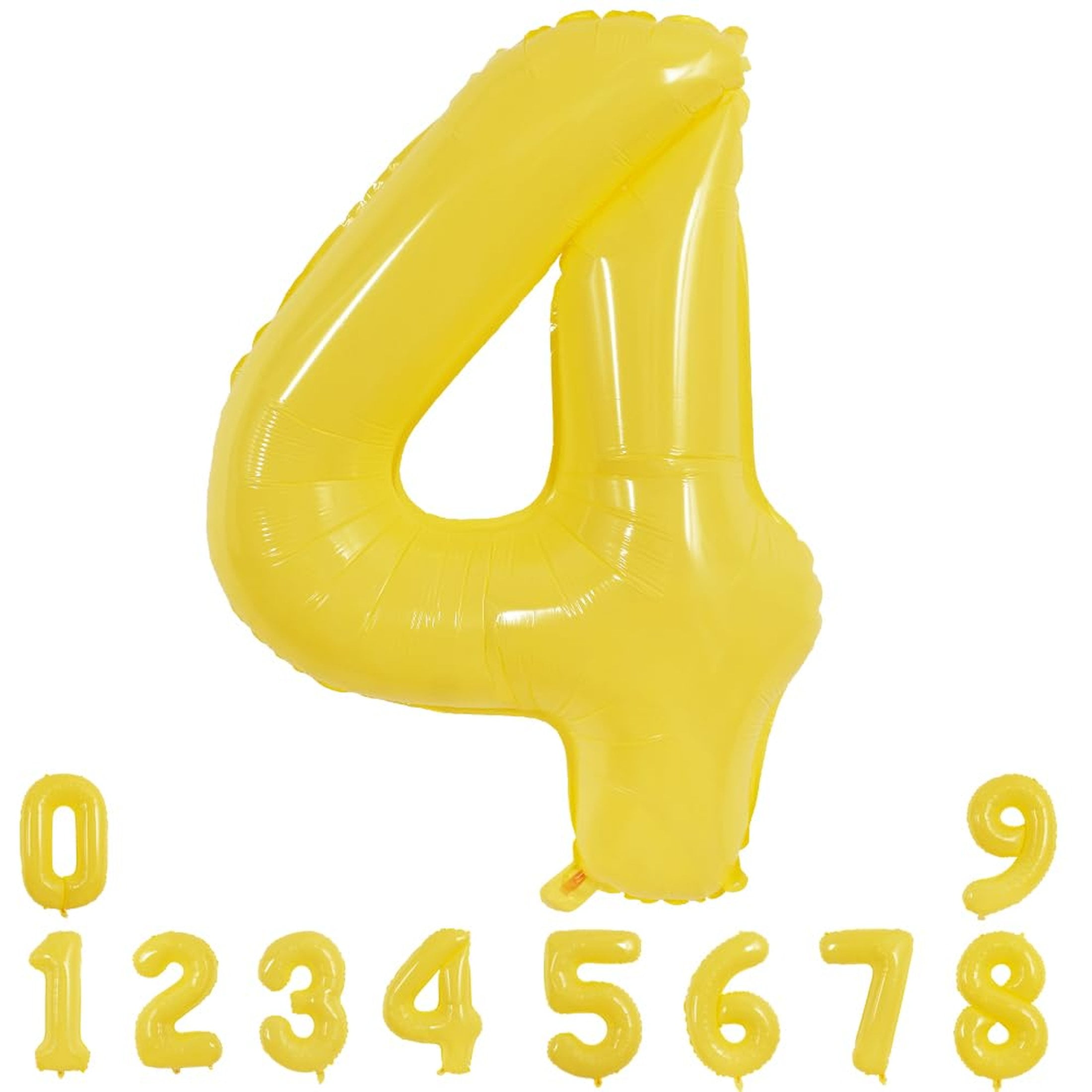 Giant Yellow Number 4 Balloon for Birthday Celebrations, Perfect for ...