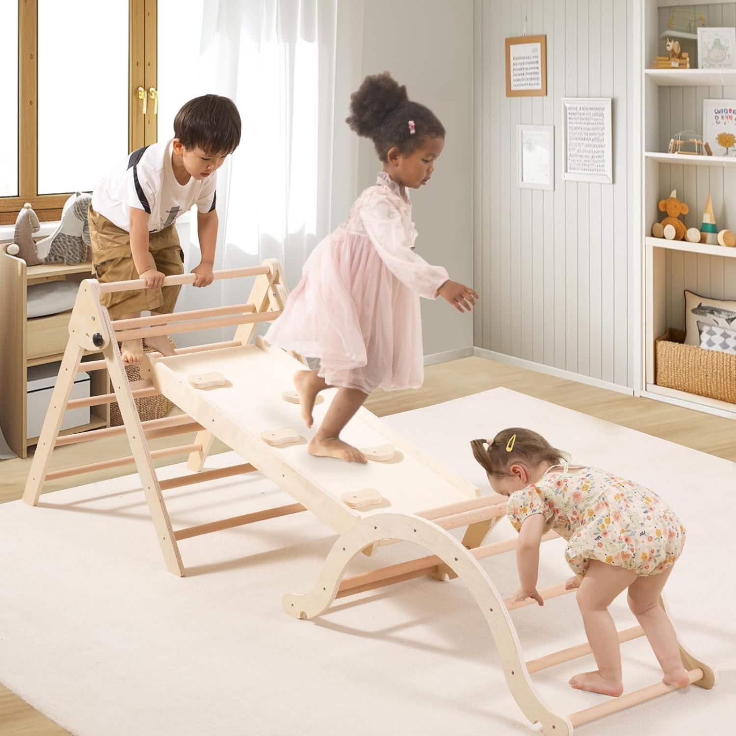 Giant bean Medium Foldable Triangle Set with Sliding Ramp & Climbing ...